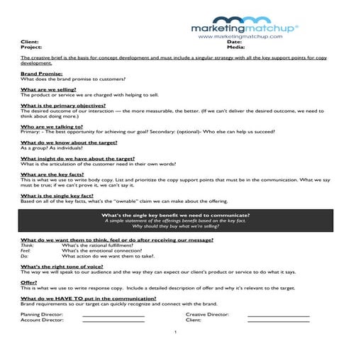 Blank total comms brief | DOC