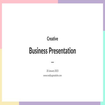 Creative Business Presentation.simple pdf | PDF