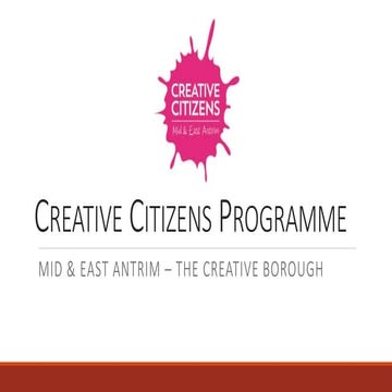 Creative citizens programme | PPT