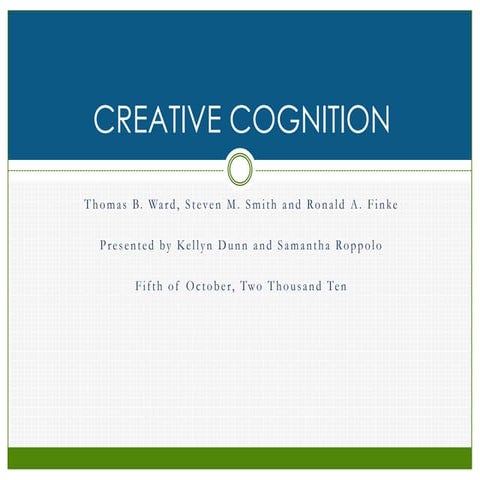 Creative Cognition | PPT