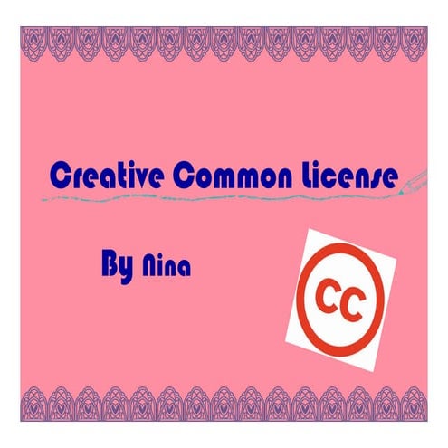 Creative common license 2 in movie | PDF