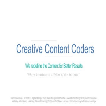 Creative content coders profile | PPTX