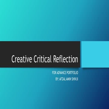 Creative critical reflection | PPTX