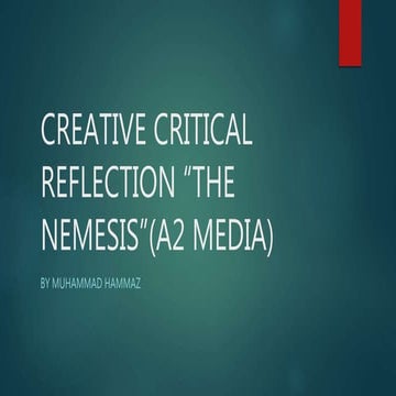 Creative critical reflection (short film) by Muhammad Hammaz | PPT