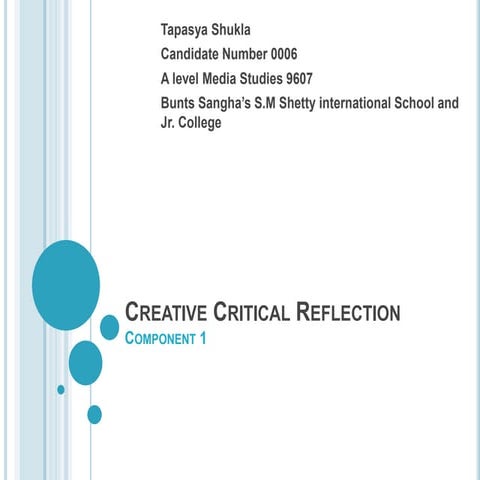 Creative critical reflection as | PPTX | Cameras and Camcorders | Consumer Electronics