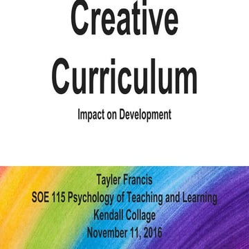 Creative curriculum | PPTX