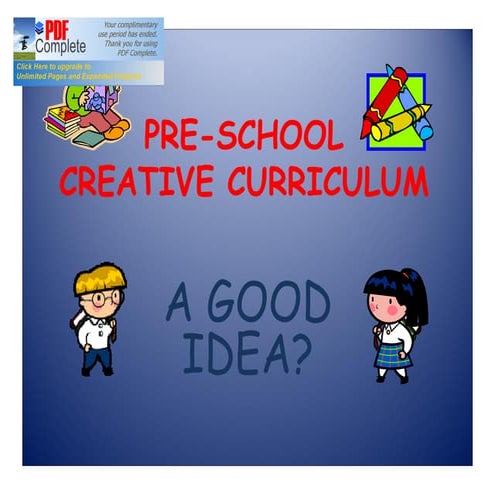 Creative curriculum project | PDF