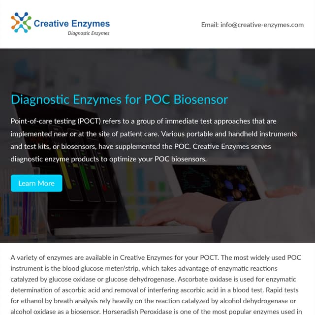 Creative Enzymes's Diagnostic Enzymes for POC Biosensor | PDF
