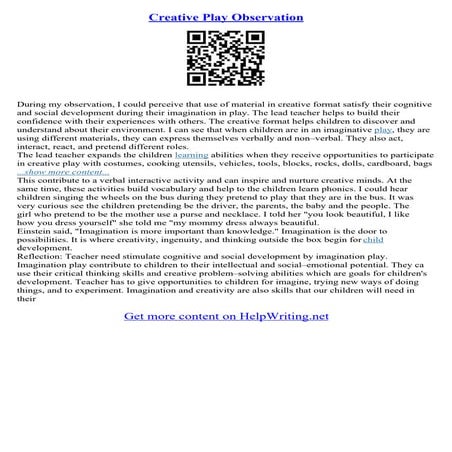 Creative Essay Example | PDF