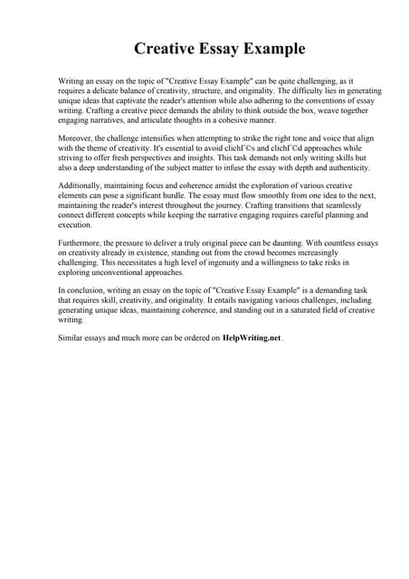 Creativity Essay Examples.pdf