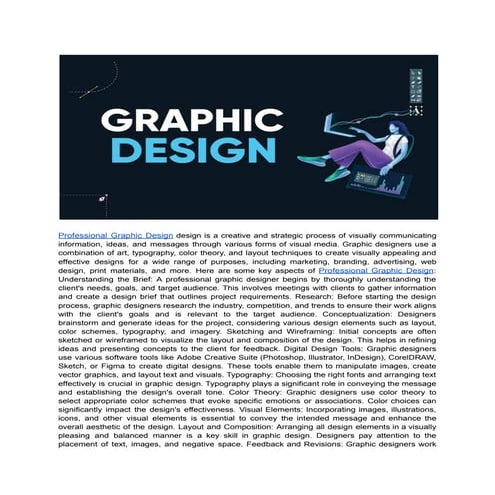 The Art of Visual Communication: Exploring Graphic Design