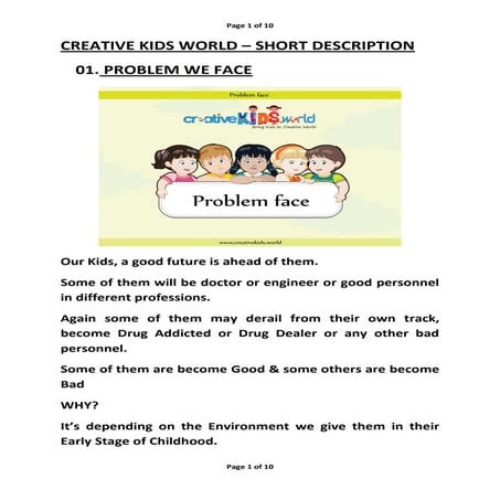 Creative kids short description 3 | PDF