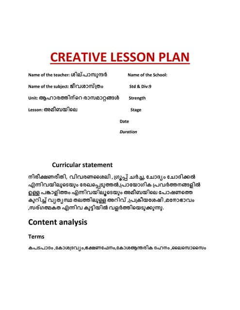 Lesson template edited | PDF