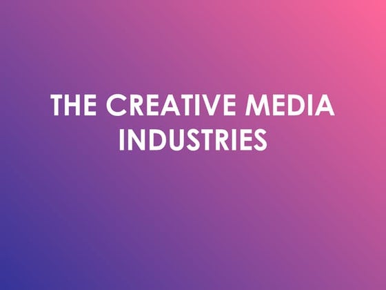 Sectors of the media industry | PPTX | Video Production | Content Production