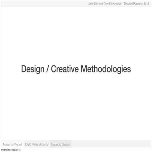Creative methodology | PDF