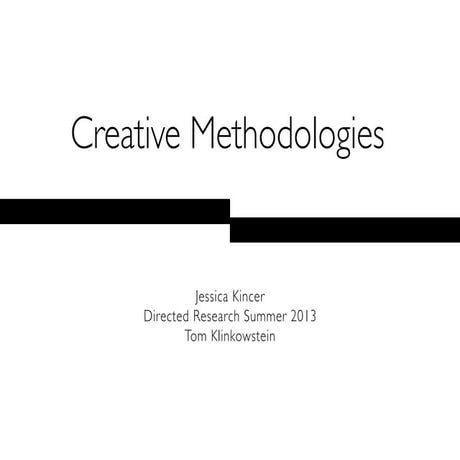 Creative methodology Presentation 3 | PDF