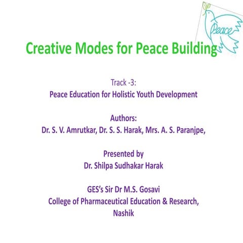 Creative modes for peace building | PPT