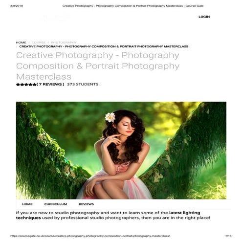 Creative Photography - Photography Composition & Portrait Photography Masterclass - Course Gate ...
