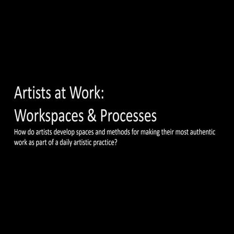 Artistic processes | PPTX