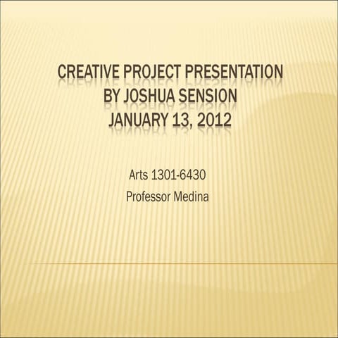 Creative Project Presentation Example by Student | PPT