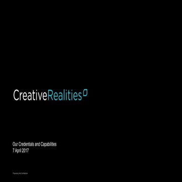 Creative realities, 2017 | PDF