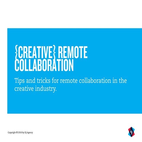 Creative Remote Collaboration | PPT