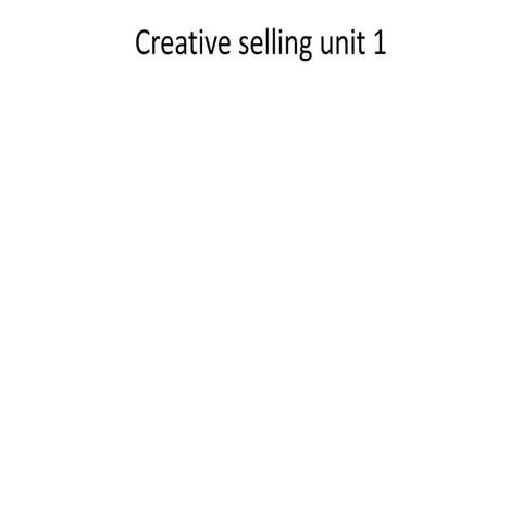 Creative selling note | PPTX