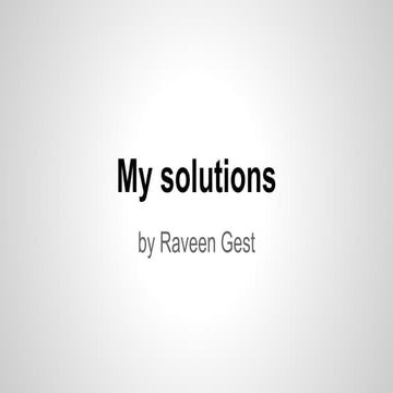 My solutions | PPT