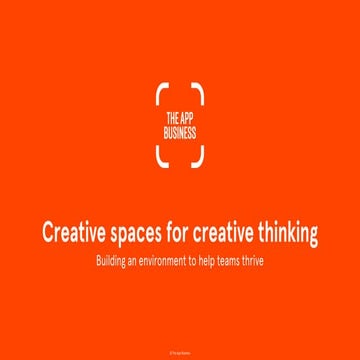 Creative spaces for creative thinking | PPT
