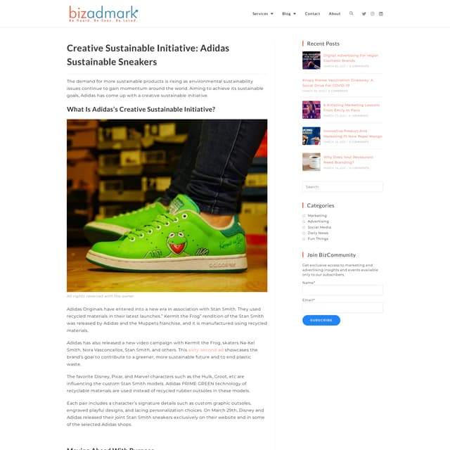 Creative sustainable initiative adidas sustainable sneakers bizadmark | PDF