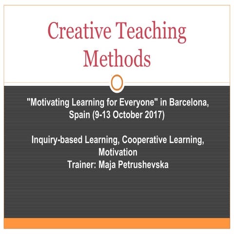 Creative teaching methods_erasmus+ | PPT