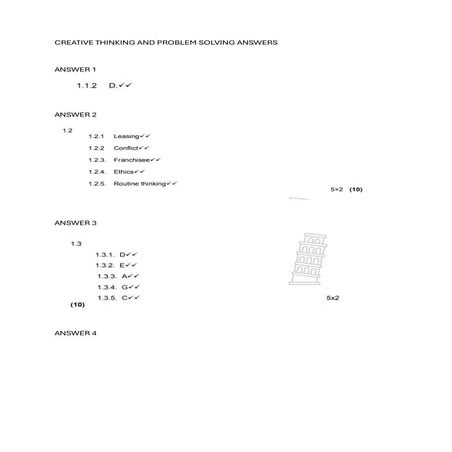 CREATIVE THINKING AND PROBLEM SOLVING ANSWERS (1).pdf