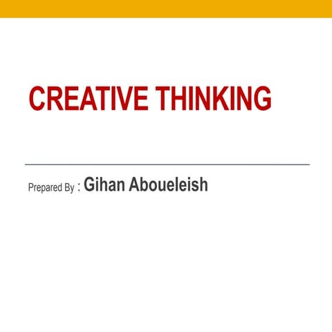 Creative thinking basics | PDF
