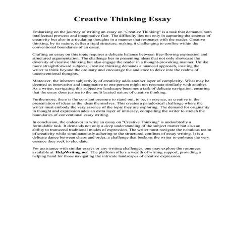 Creative Thinking Essay.pdf