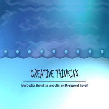 Creative Thinking | PPT