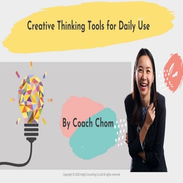 Creative thinking tool for daily Work_Talad Nad Khawm Roo #9 | PDF