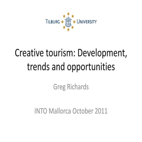 Creative tourism into | PPTX