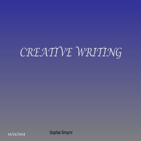 Creative writing | PPT