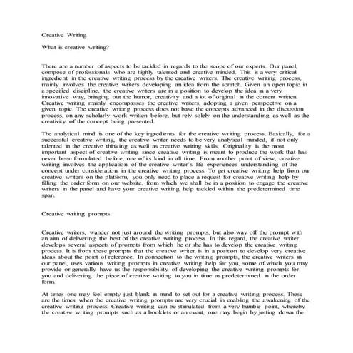 Power point presentation on creative writing | PPTX