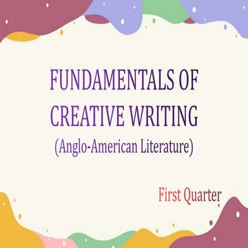 Introduction to Creative Writing | PDF