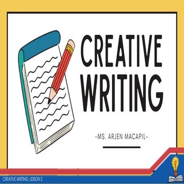 Comprehensive Creative Writing Lesson 2: Techniques and Practice | PDF