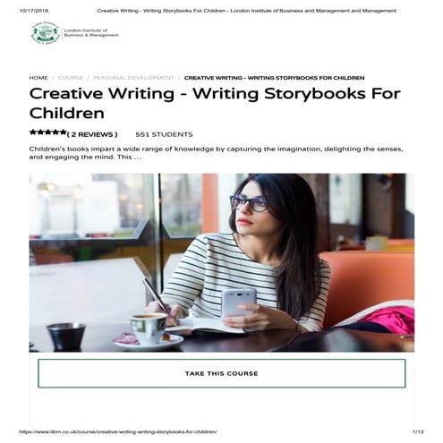 Creative Writing - Writing Storybooks For Children - LIBM | PDF
