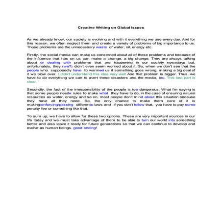 Creative writing 3 | PDF