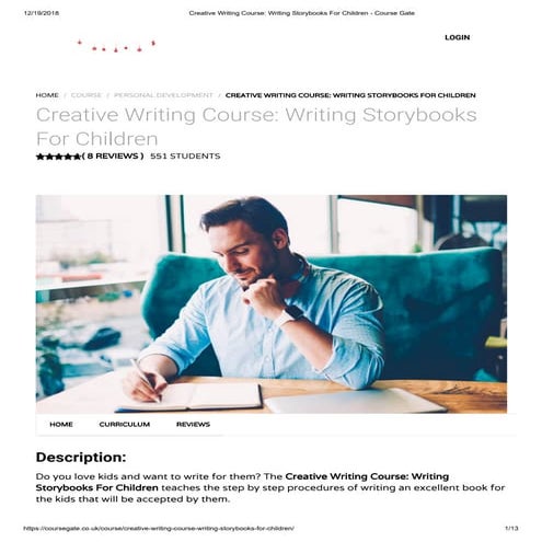 Creative Writing Course_ Writing Storybooks For Children - Course Gate ...