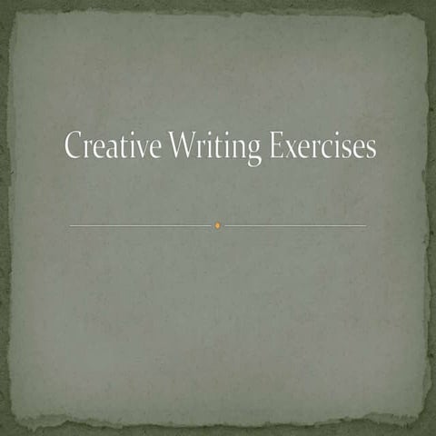Creative Writing Prompts | PPTX