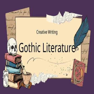 Creative Writing Gothic Literature Education Presentation in Yellow ...