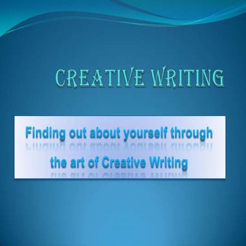 Creative writing oral presentation | PPTX
