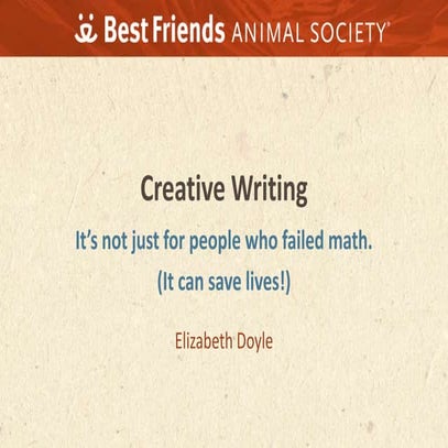 Creative writing saves lives | PPT