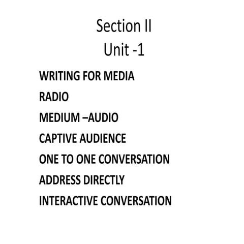 Creative writing section 2 unit 1 | PPT