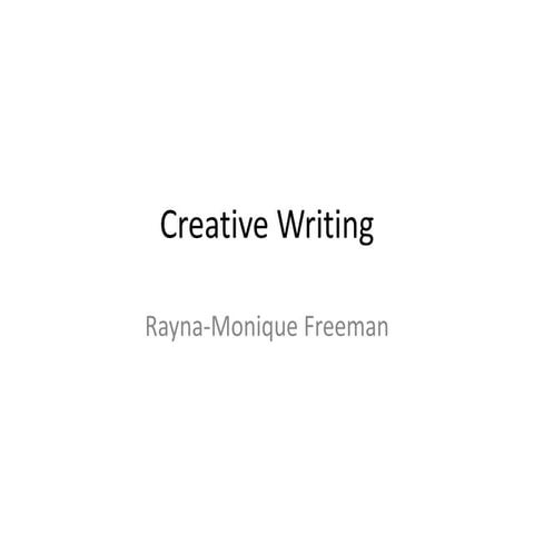 Creative writing unit 19 | PPTX